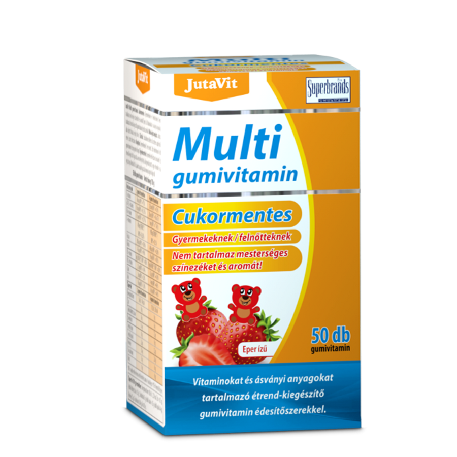 Jutavit Jutavit multivitamin gumivitamin cukormentes eper ízű 50 db ...